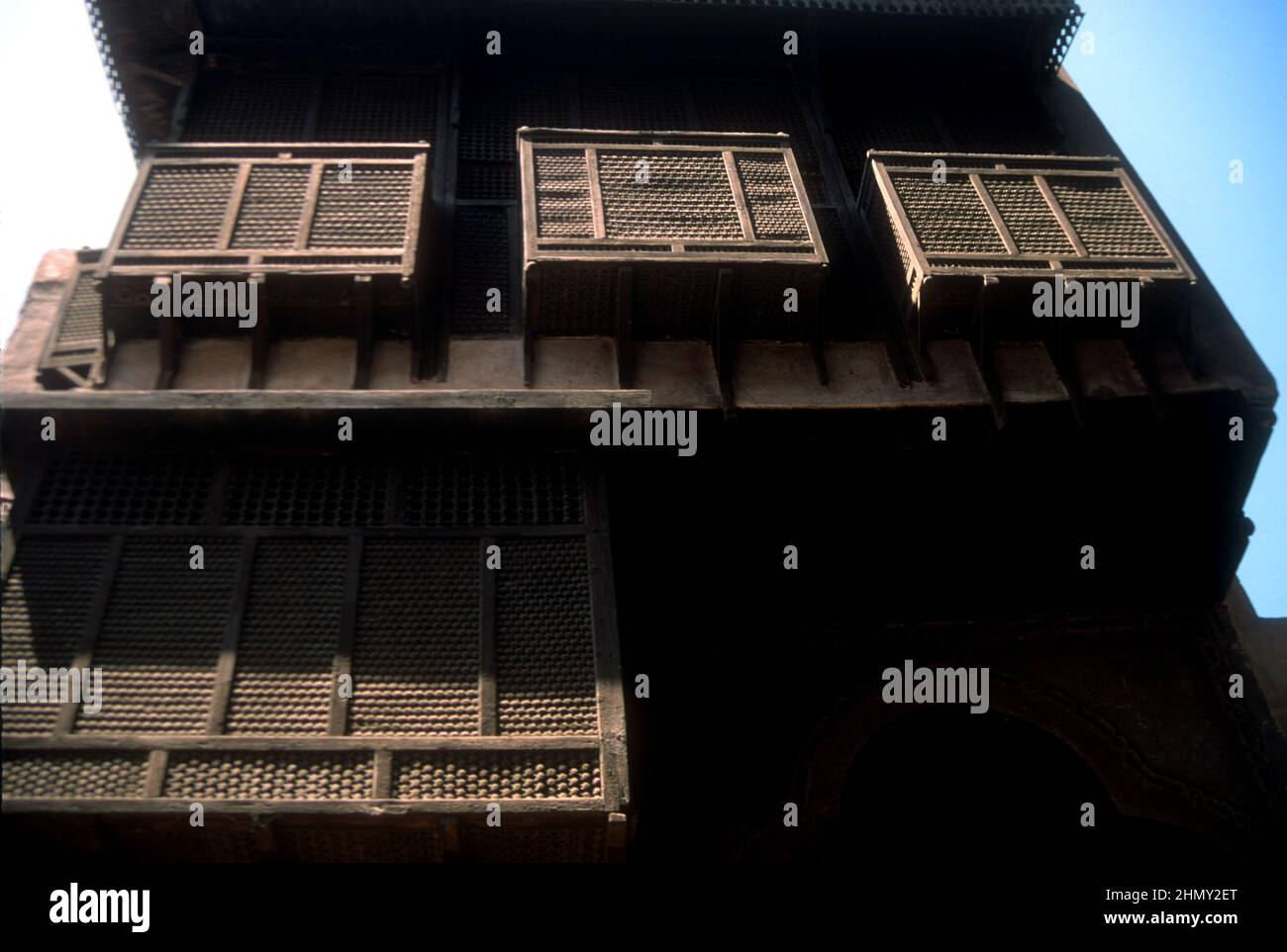 Mashrabiya - projecting oriel windows enclosed with carved wood ...