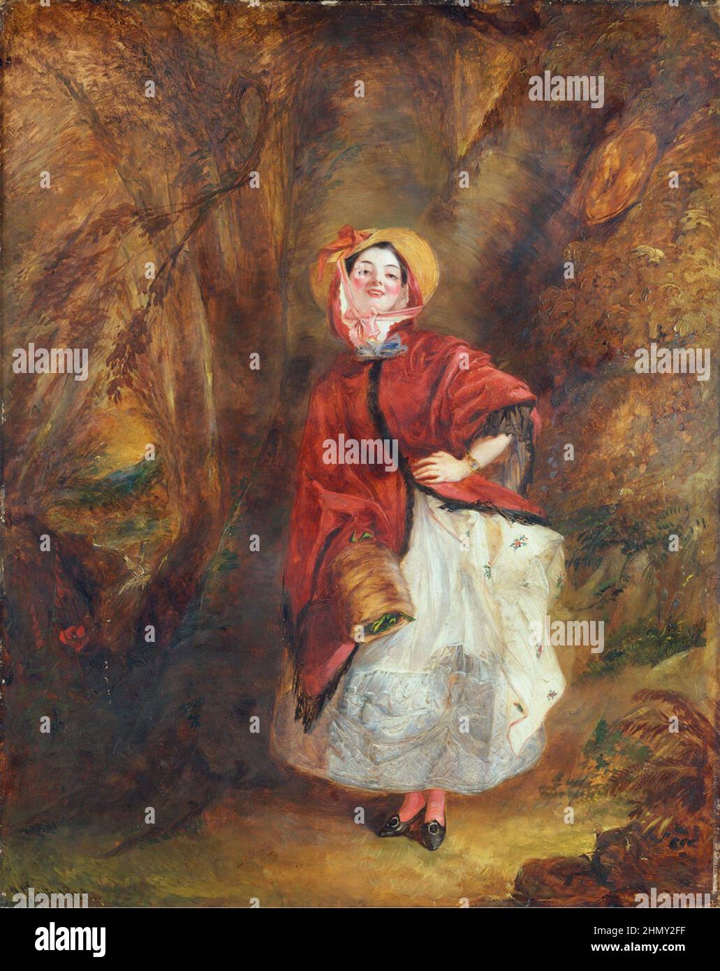 A painting of the Dickens character from Barnaby Rudge, Dolly Varden ...