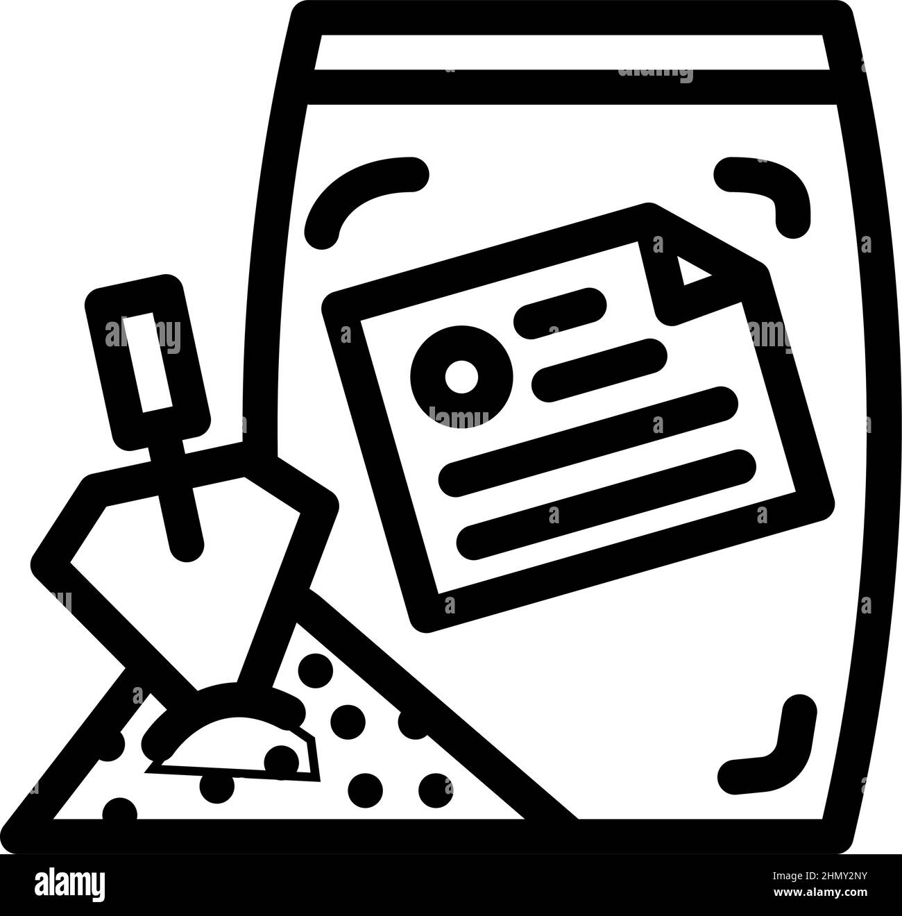 concrete and mortar line icon vector illustration Stock Vector Image ...