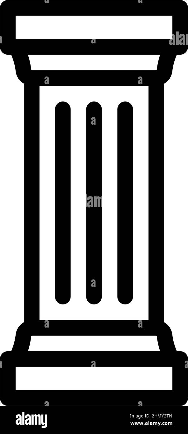 columns and posts line icon vector illustration Stock Vector Image ...