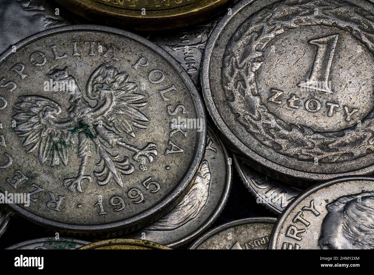 Polish coin old hi-res stock photography and images - Alamy