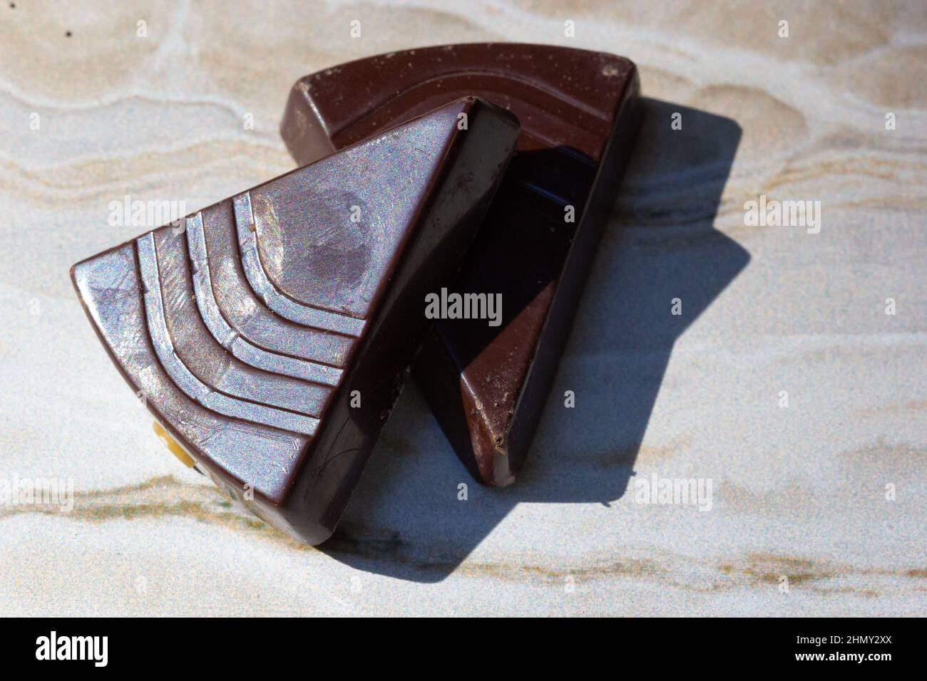 Decadent Dark Chocolate Wedges - Perfect for a Delicious Treat Stock ...