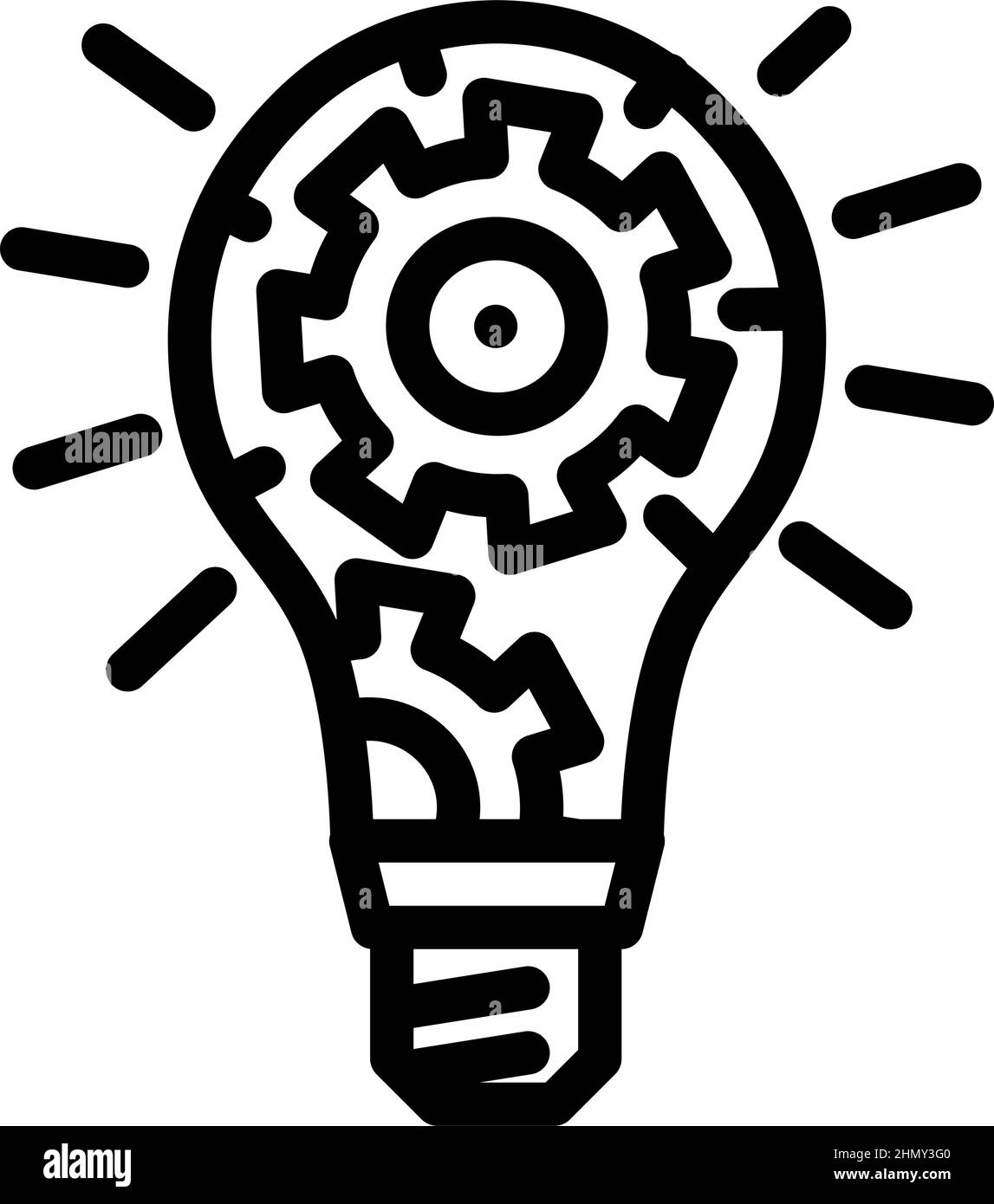 technology light bulb line icon vector illustration Stock Vector Image ...