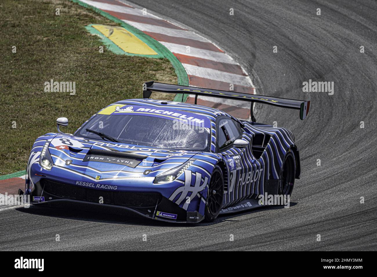Photo of Ferrari 488 GT3 in the track, a fast car in the circuit Stock ...