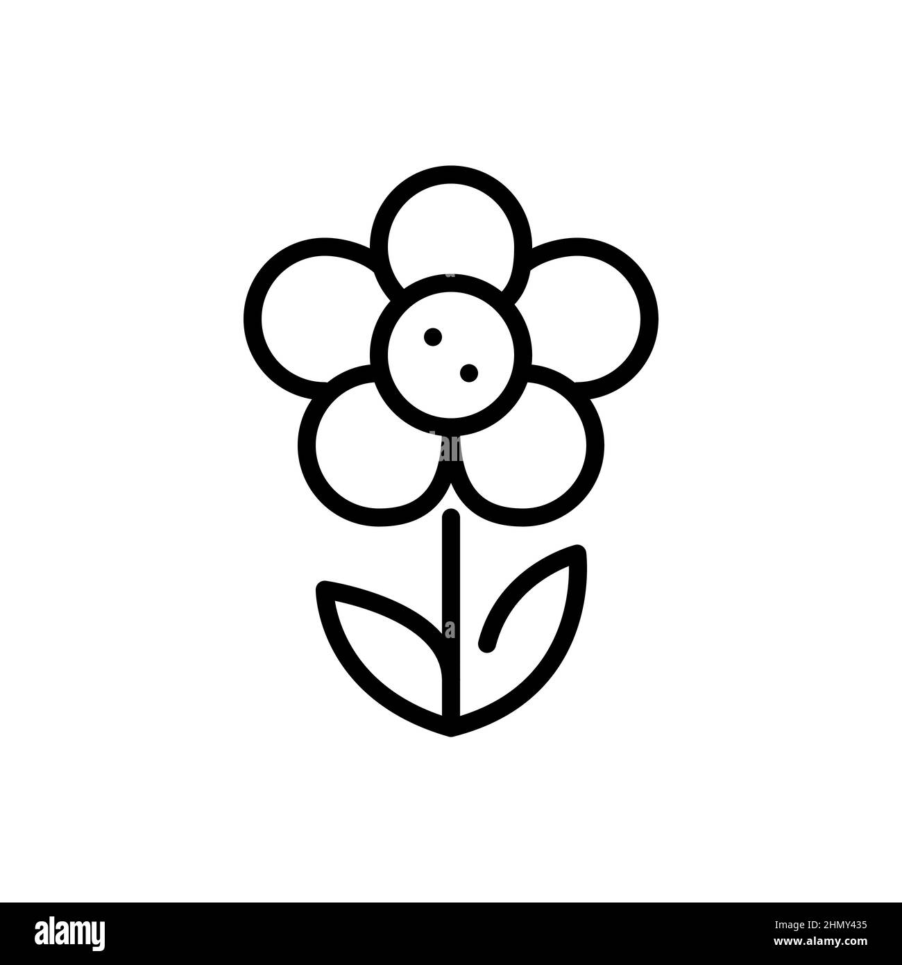 Flower icon. Pixel perfect, editable stroke icon Stock Vector Image ...