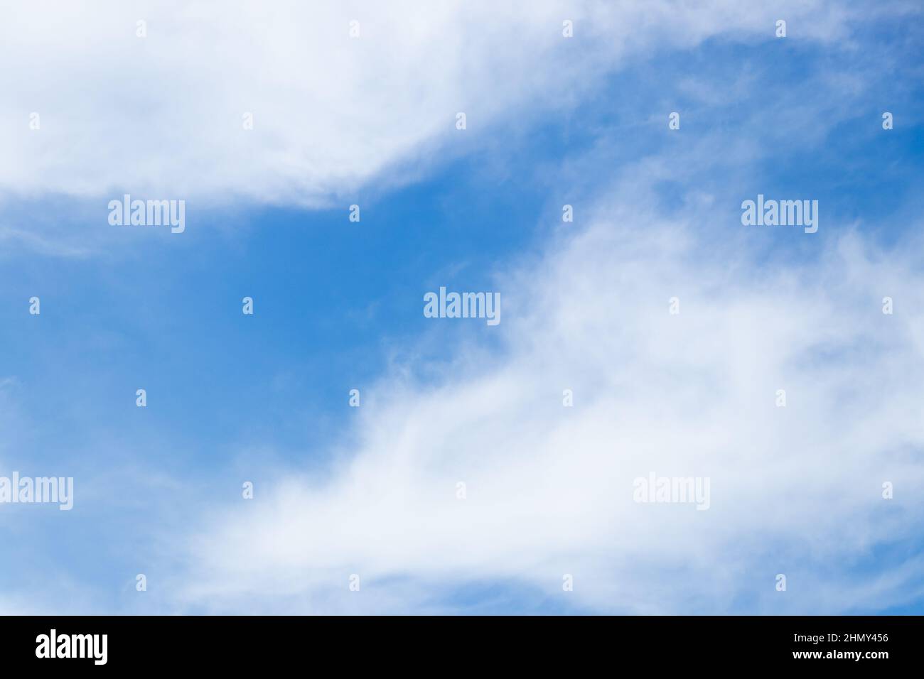 Clear blue color sky with white cloud background Stock Photo - Alamy