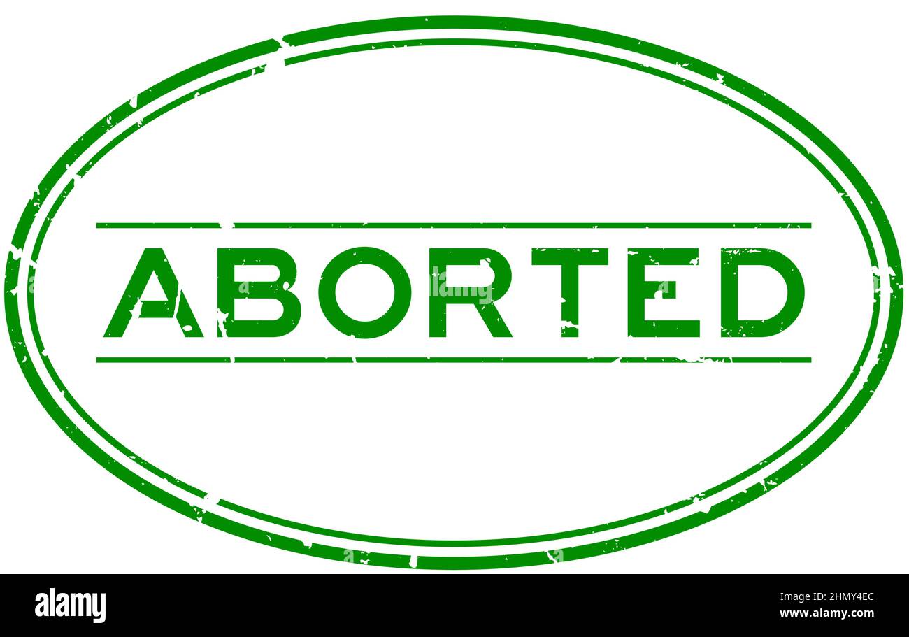 Grunge green aborted word oval rubber seal stamp on white background Stock Vector Image & Art ...