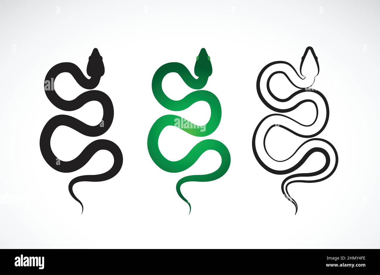 Vector of snake design on white background. Animals. Reptile. Snakes ...
