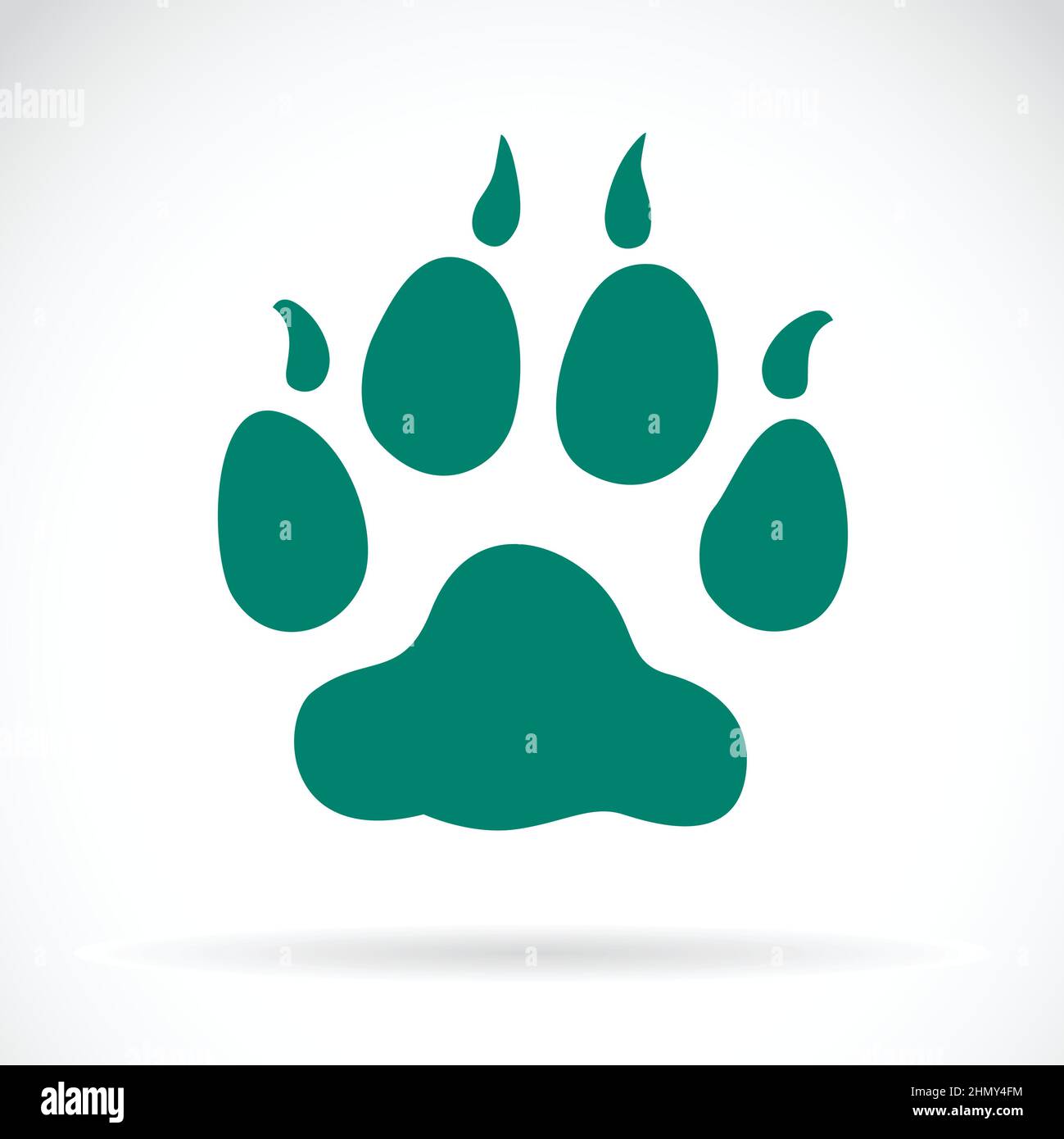 Illustration animals paws print on a white background. Easy editable ...
