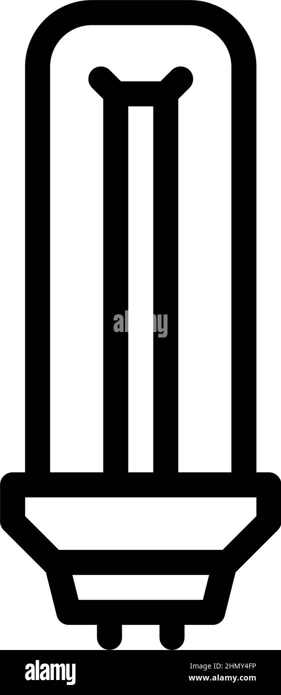 fluorescent light bulb line icon vector illustration Stock Vector Image ...