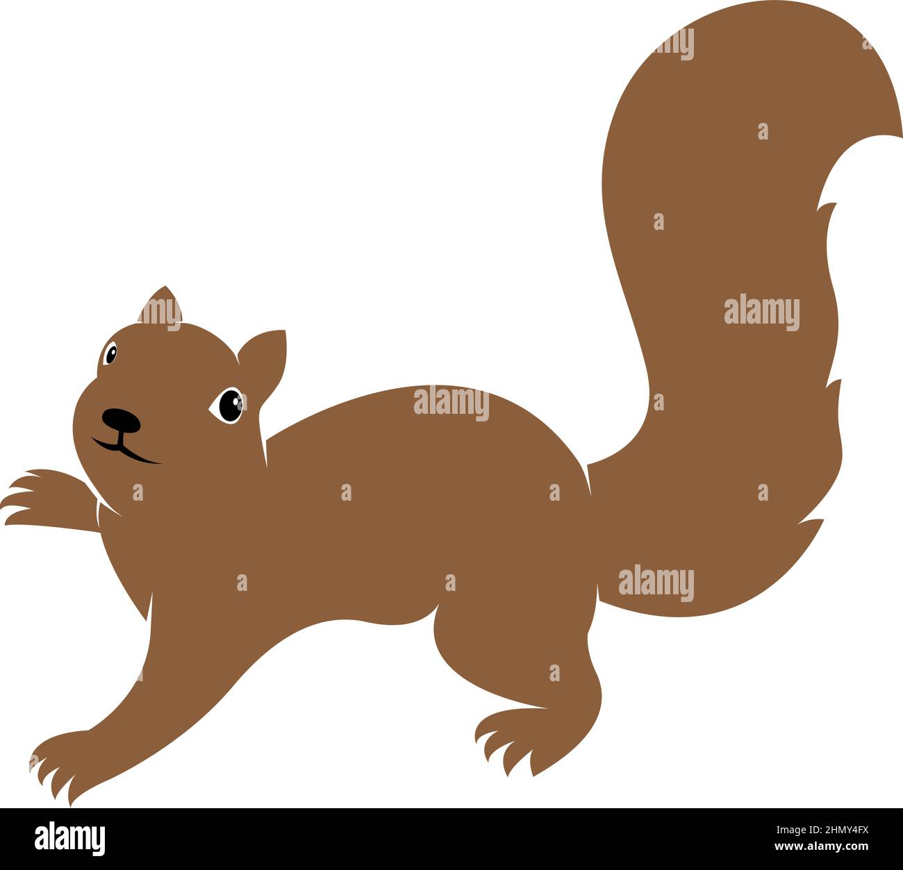 Vector image of a squirrel on white background. Easy editable layered ...