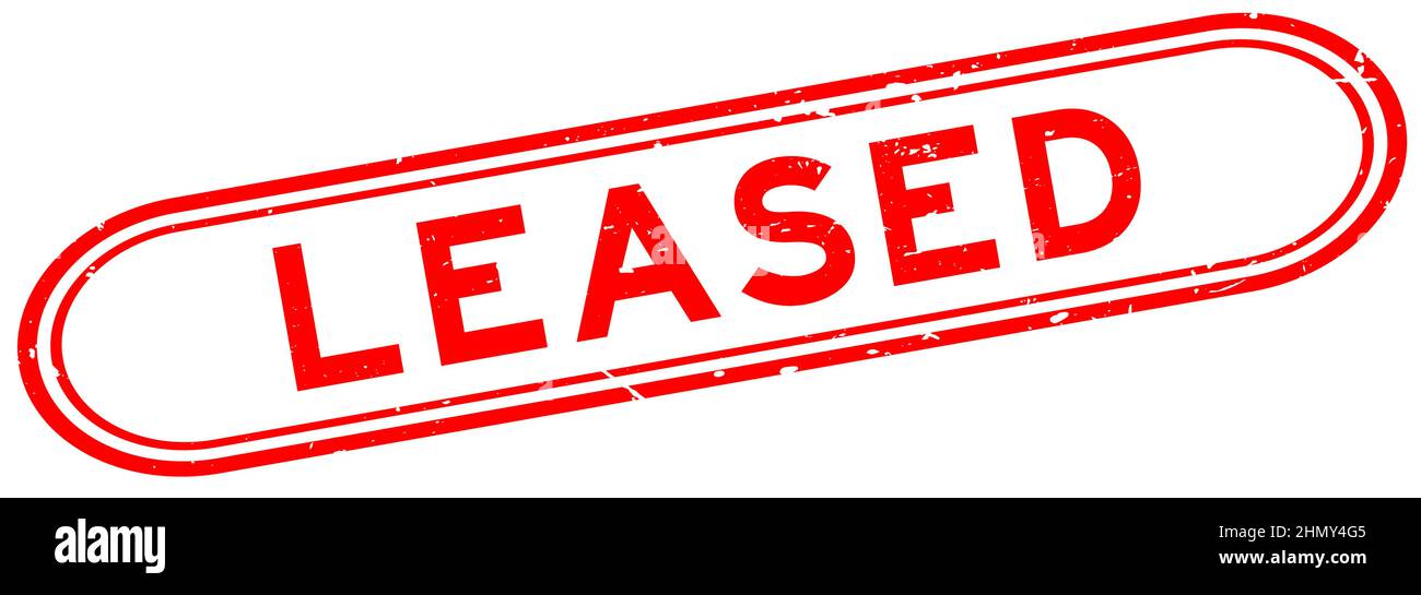 Grunge red leased word rubber seal stamp on white background Stock ...