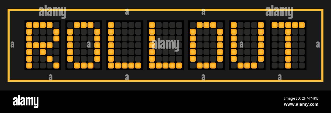 Orange color led in word rollout on black background Stock Vector Image ...