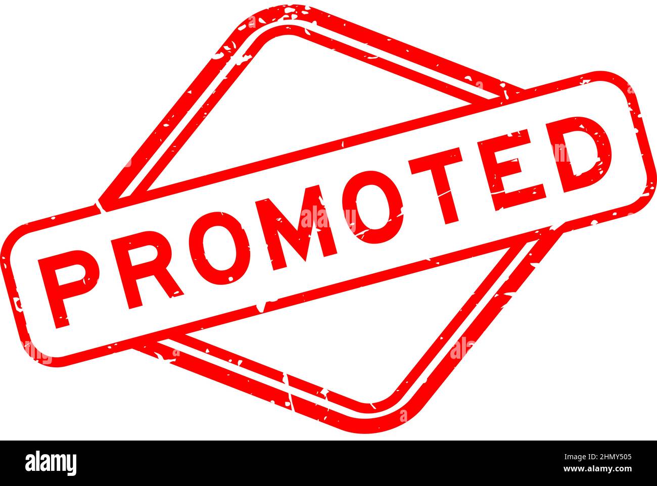 Grunge red promoted word rubbber seal stamp on white background Stock Vector Image & Art - Alamy