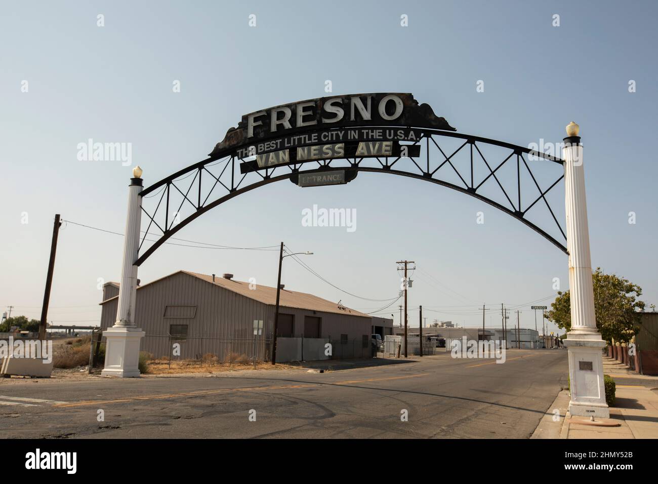 Fresno, California, USA - July 15, 2021: Late afternoon light ...