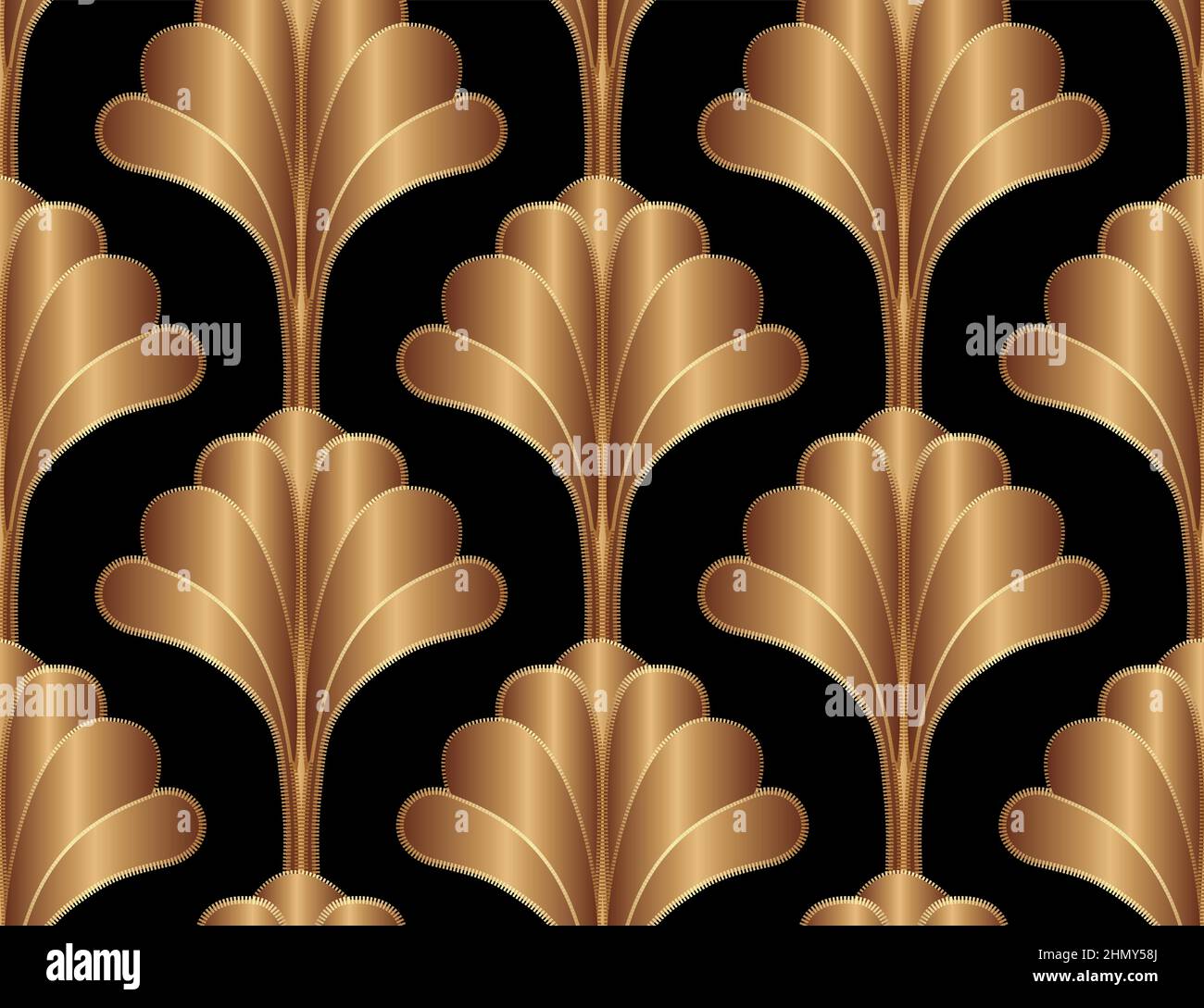 Geometric Floral Gatsby Art Deco Seamless Pattern Background Design ...
