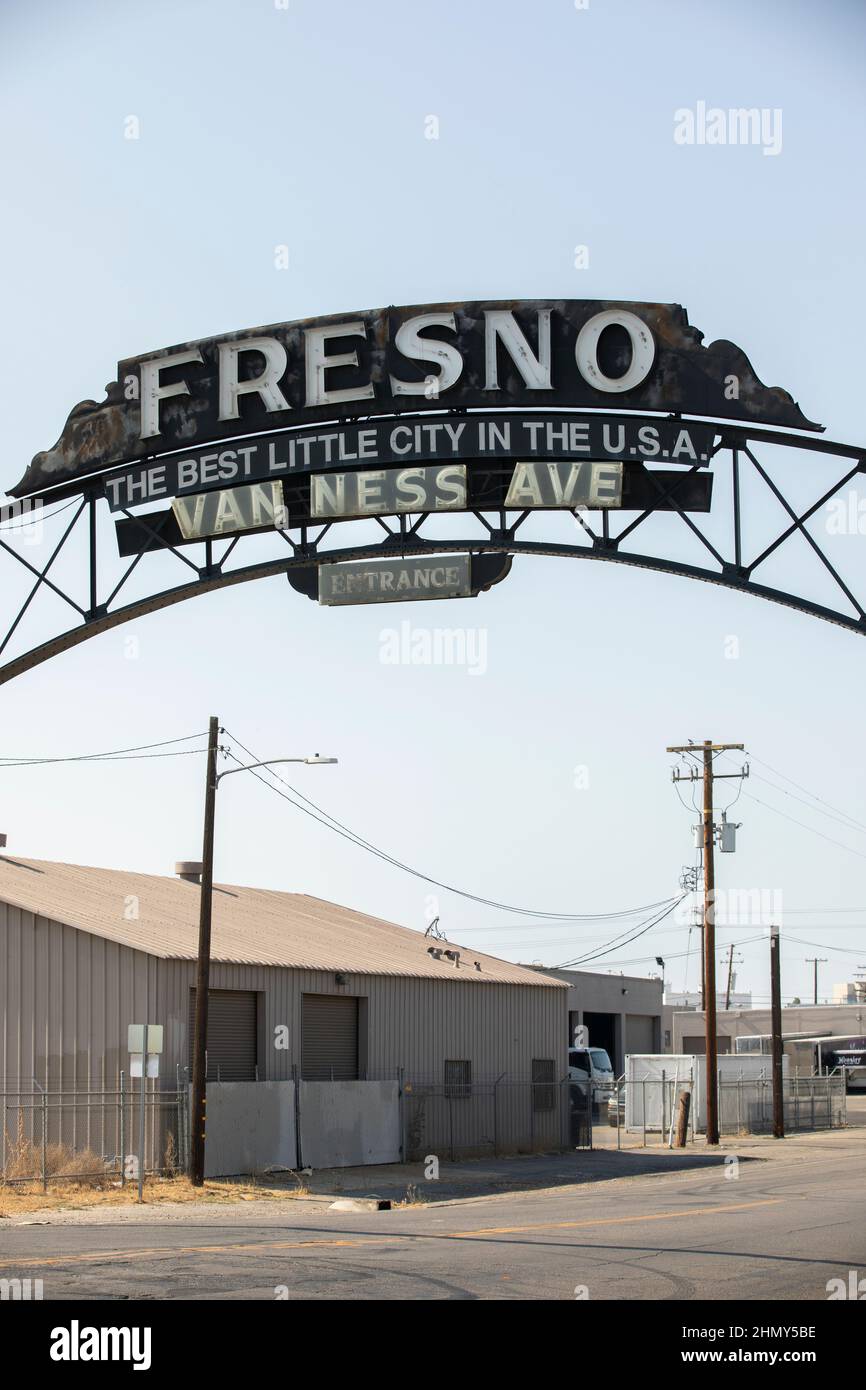 Fresno, California, USA - July 15, 2021: Late afternoon light ...