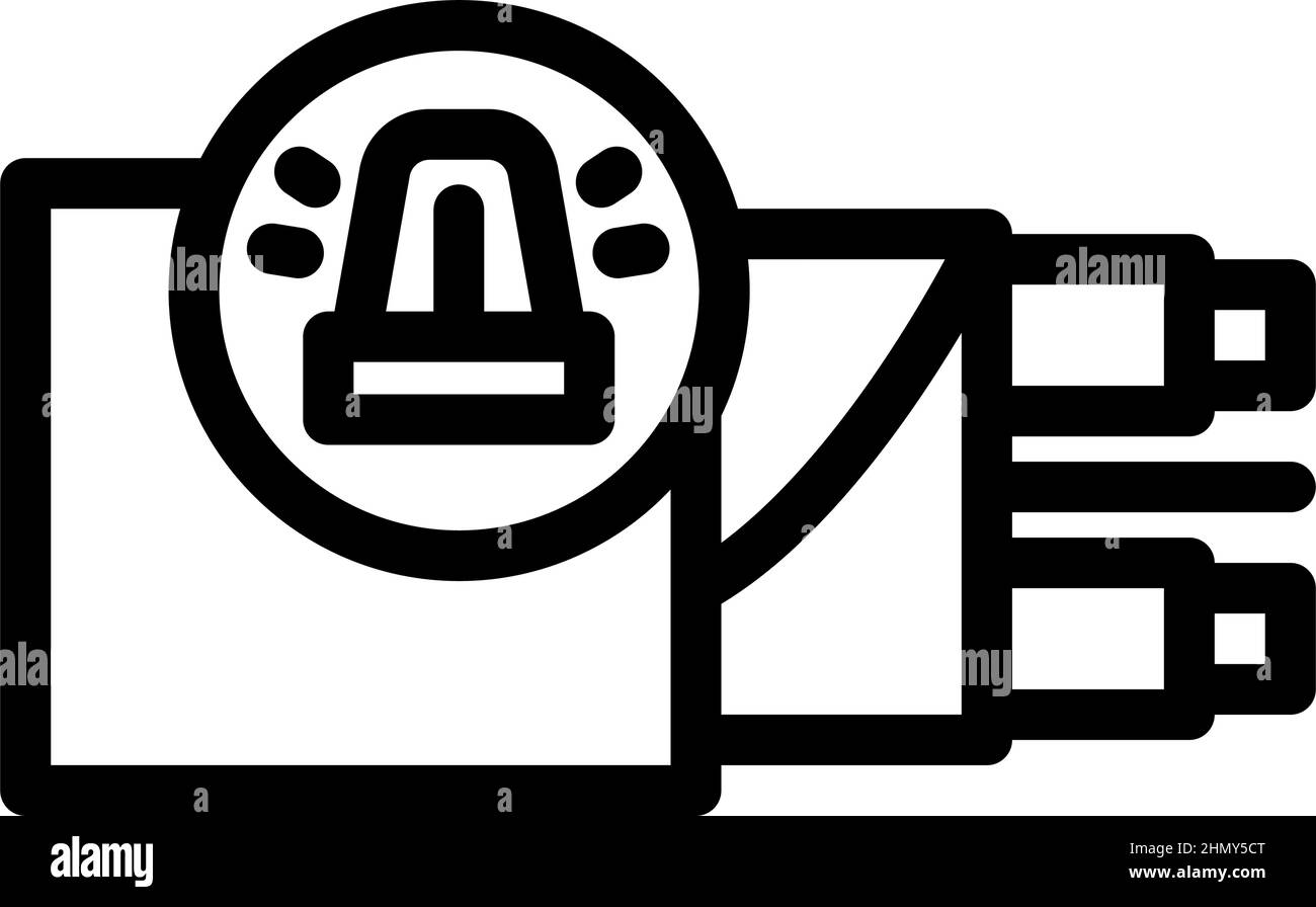 cable for alarm systems line icon vector illustration Stock Vector ...