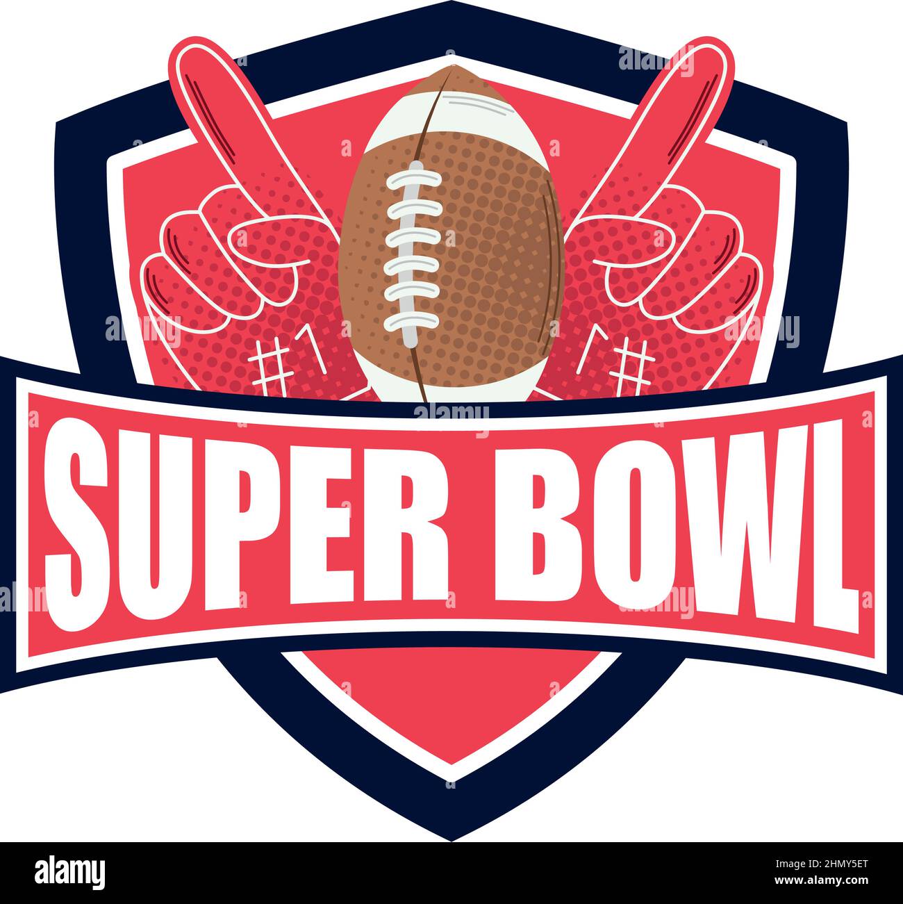 supper bowl emblem with balloon Stock Vector Image & Art - Alamy