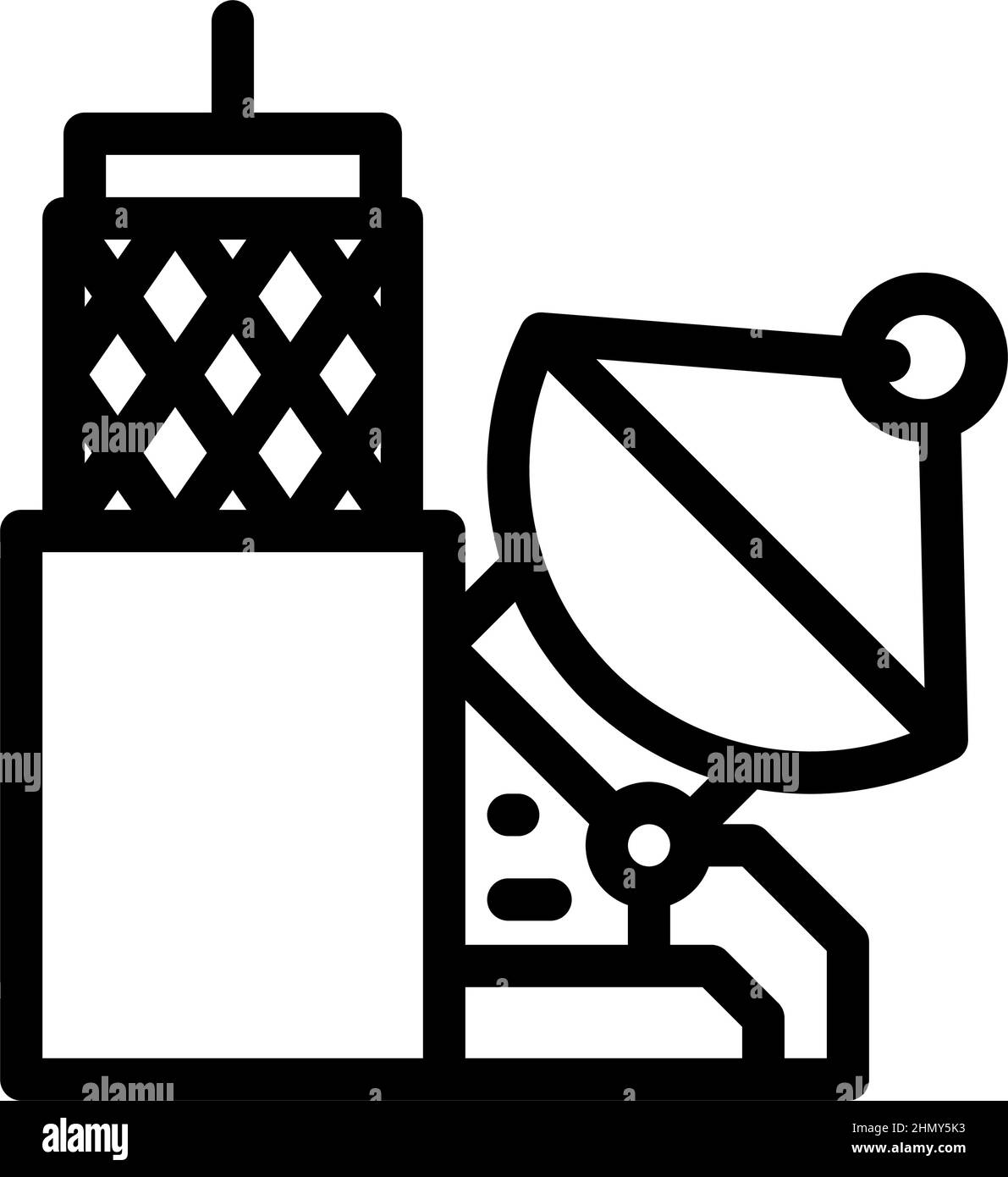 coaxial cable for television signals line icon vector illustration ...
