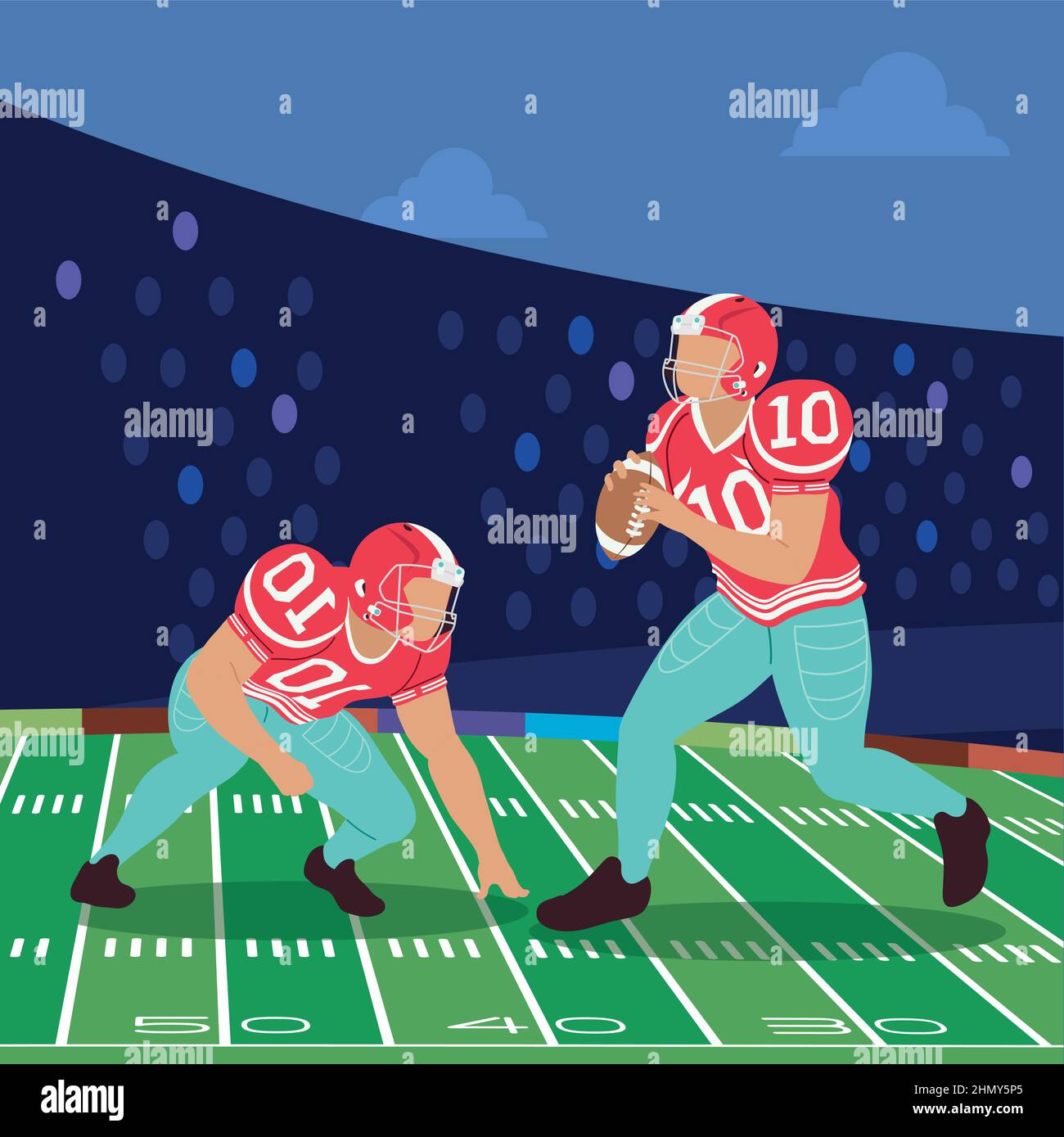 american football players game scene Stock Vector Image & Art - Alamy