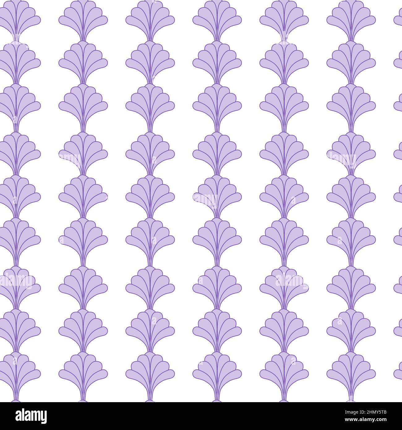 Nice Floral Seamless Pattern Design with Purple Flowers on White ...