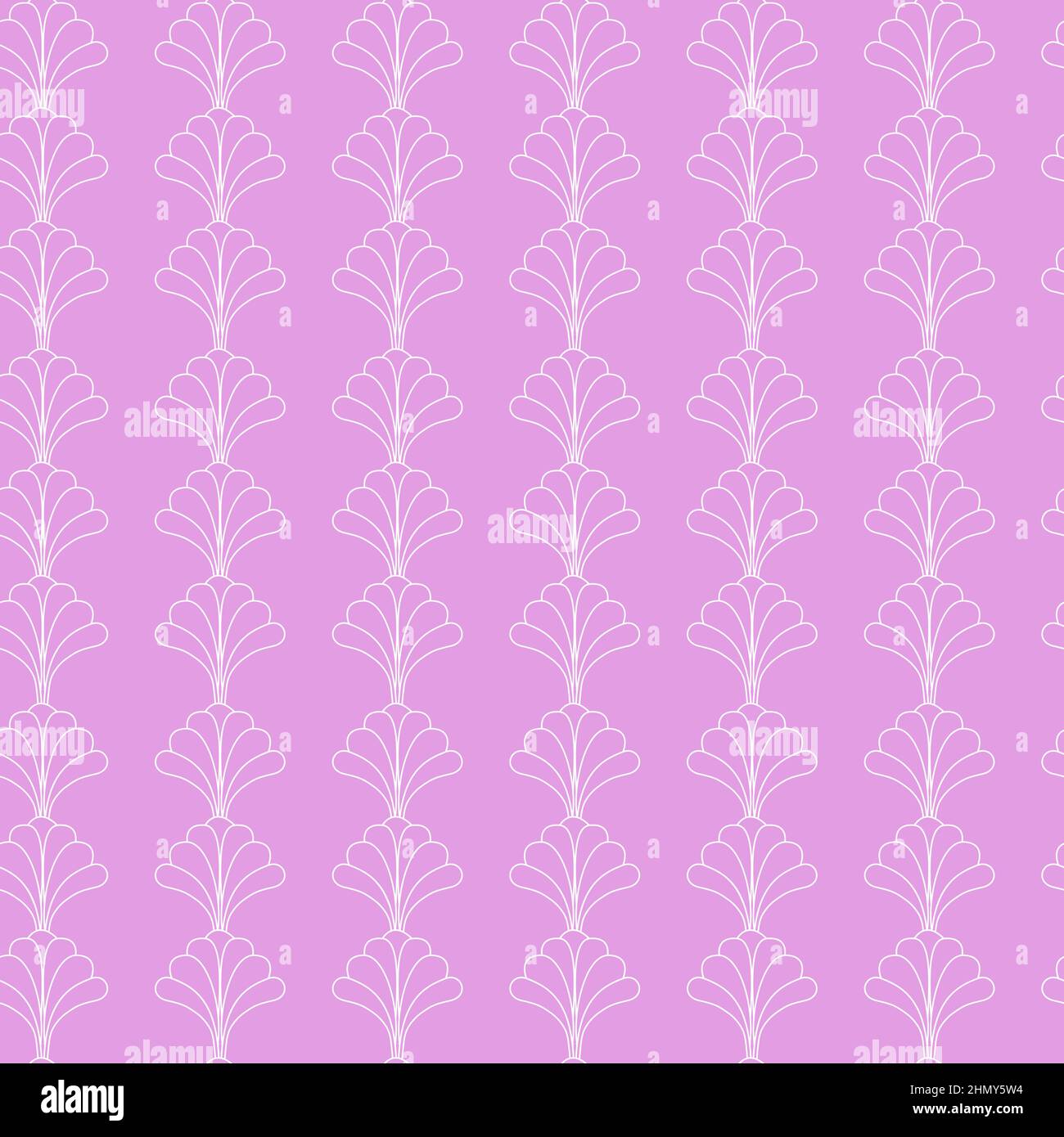 Art Deco Pink Seamless Pattern Design with Pink Flowers Background ...