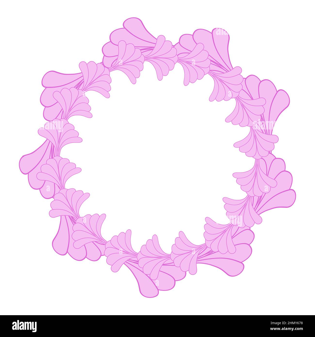 Round Flower Frame Border or Vintage Style Floral Design Element Stock ...