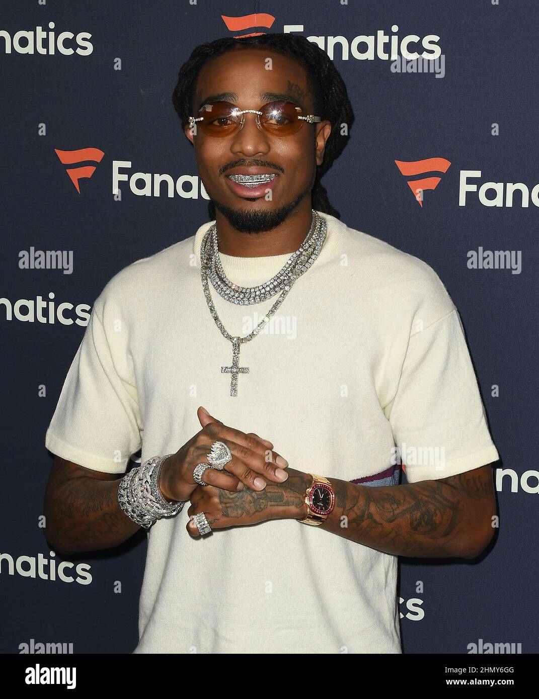 Quavo attends Michael Rubin's 2022 Fanatics Super Bowl Party on ...