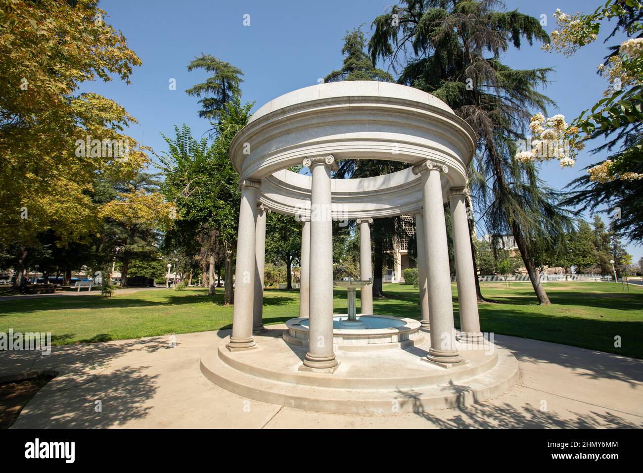 Daytime view of the historic downtown district of Fresno, California ...
