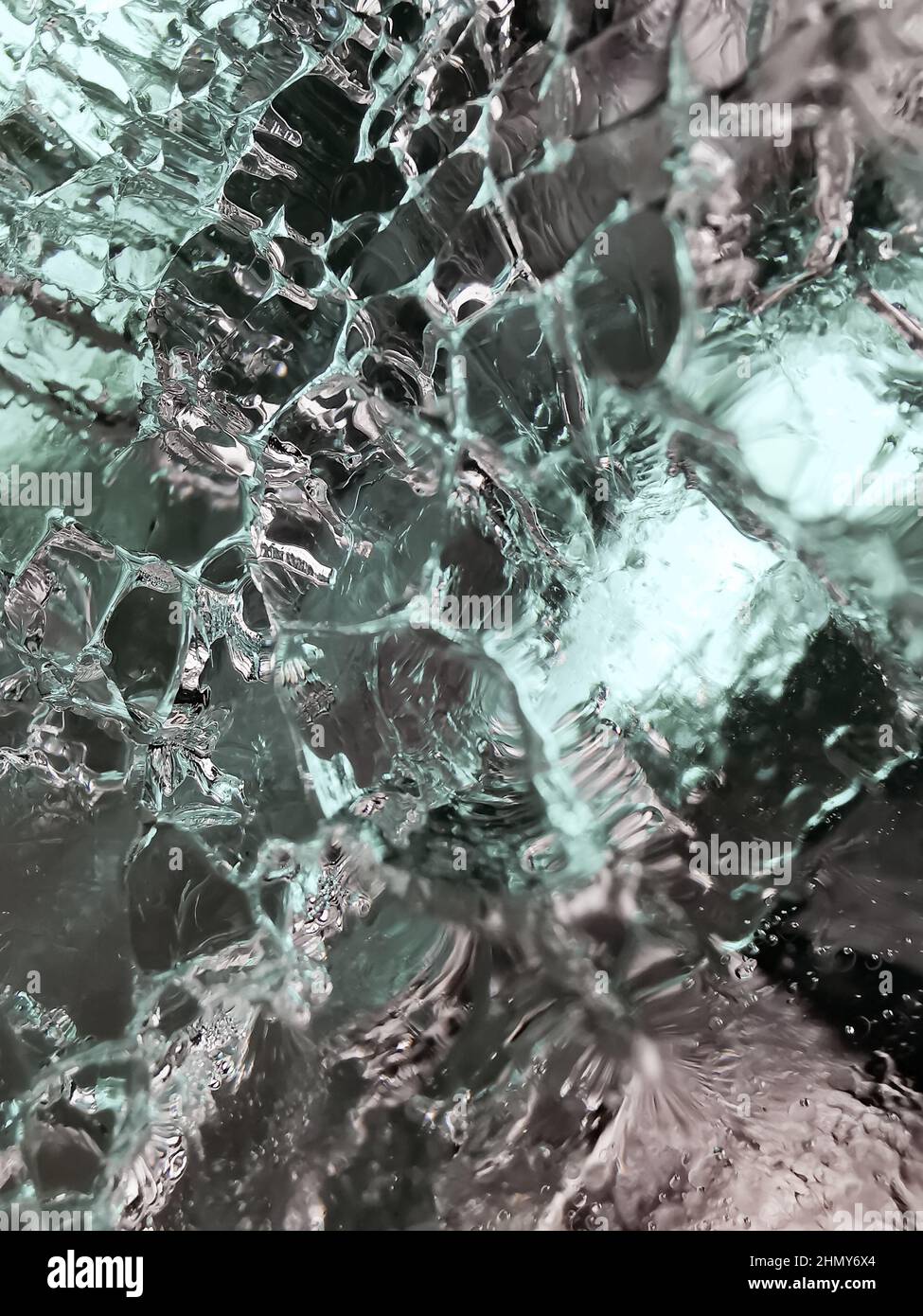 Closeup of broken ice texture Stock Photo - Alamy