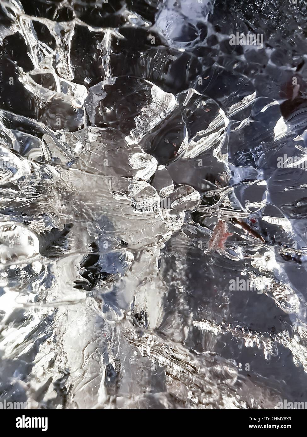 Closeup of broken ice texture Stock Photo - Alamy