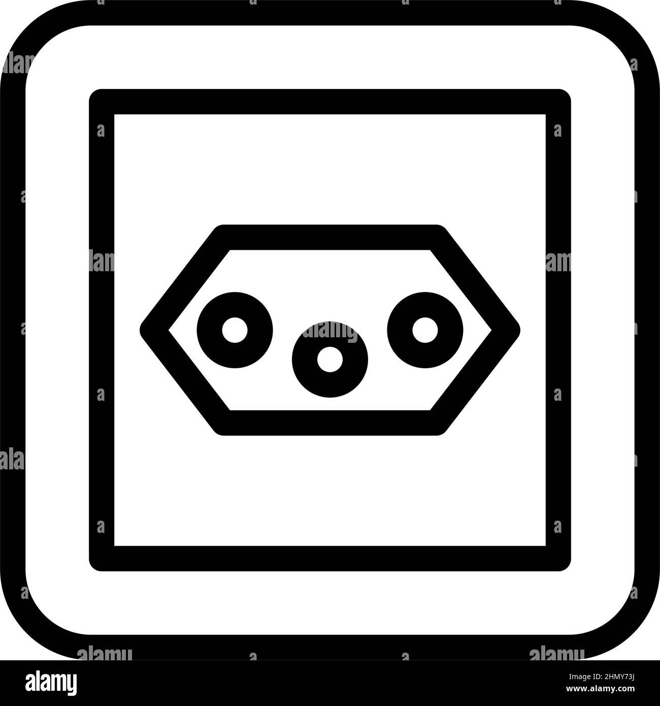 j type socket line icon vector illustration Stock Vector Image & Art ...