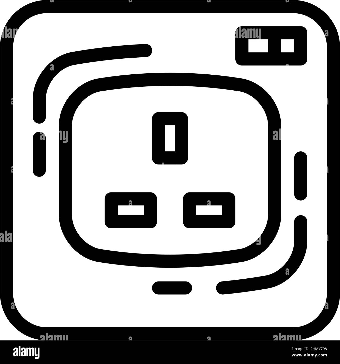 g socket line icon vector illustration Stock Vector Image & Art - Alamy