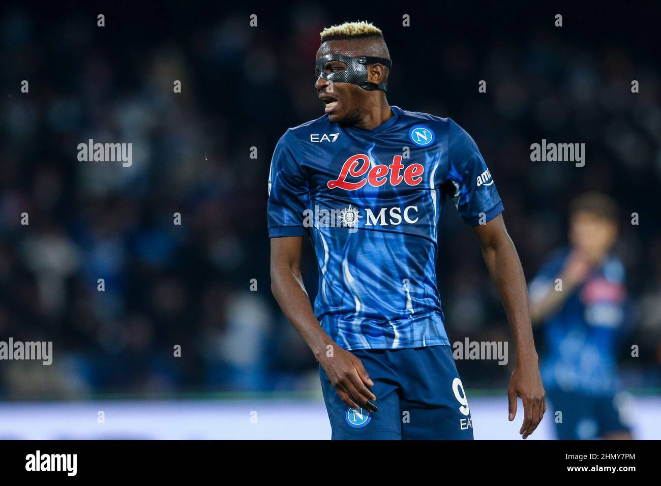 SSC Napoli's Nigerian striker Victor Osimhen looks during the Serie A ...