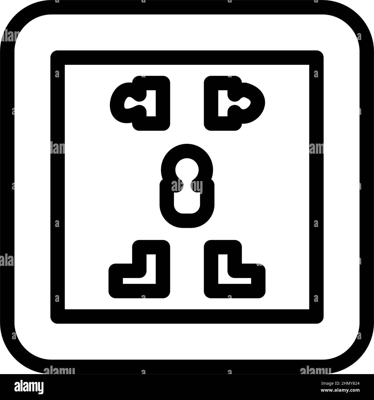 universal socket power line icon vector illustration Stock Vector Image ...