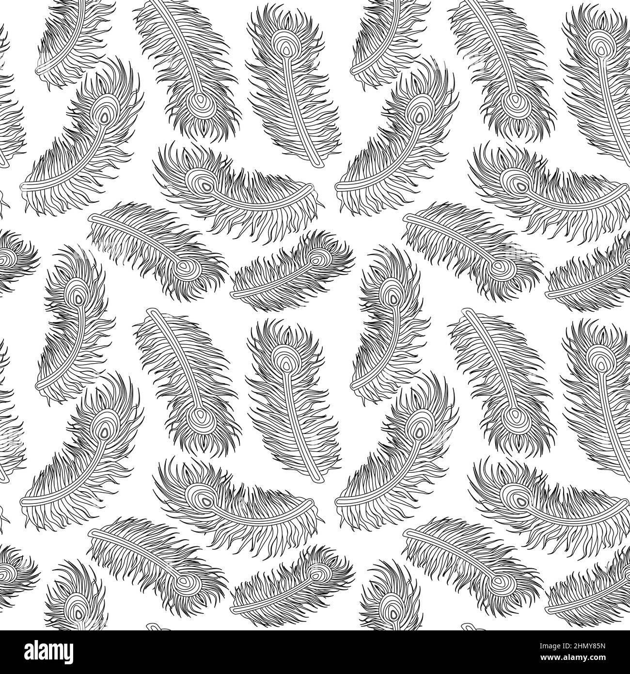 Many White Feathers Stock Vector Images - Alamy