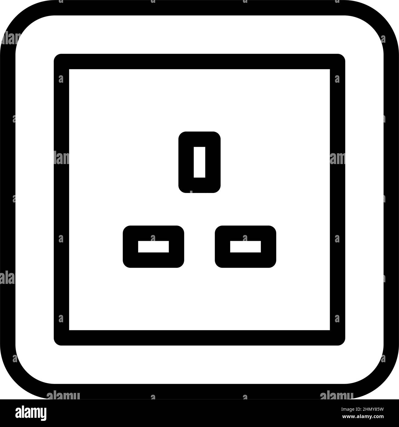 uk british socket line icon vector illustration Stock Vector Image ...