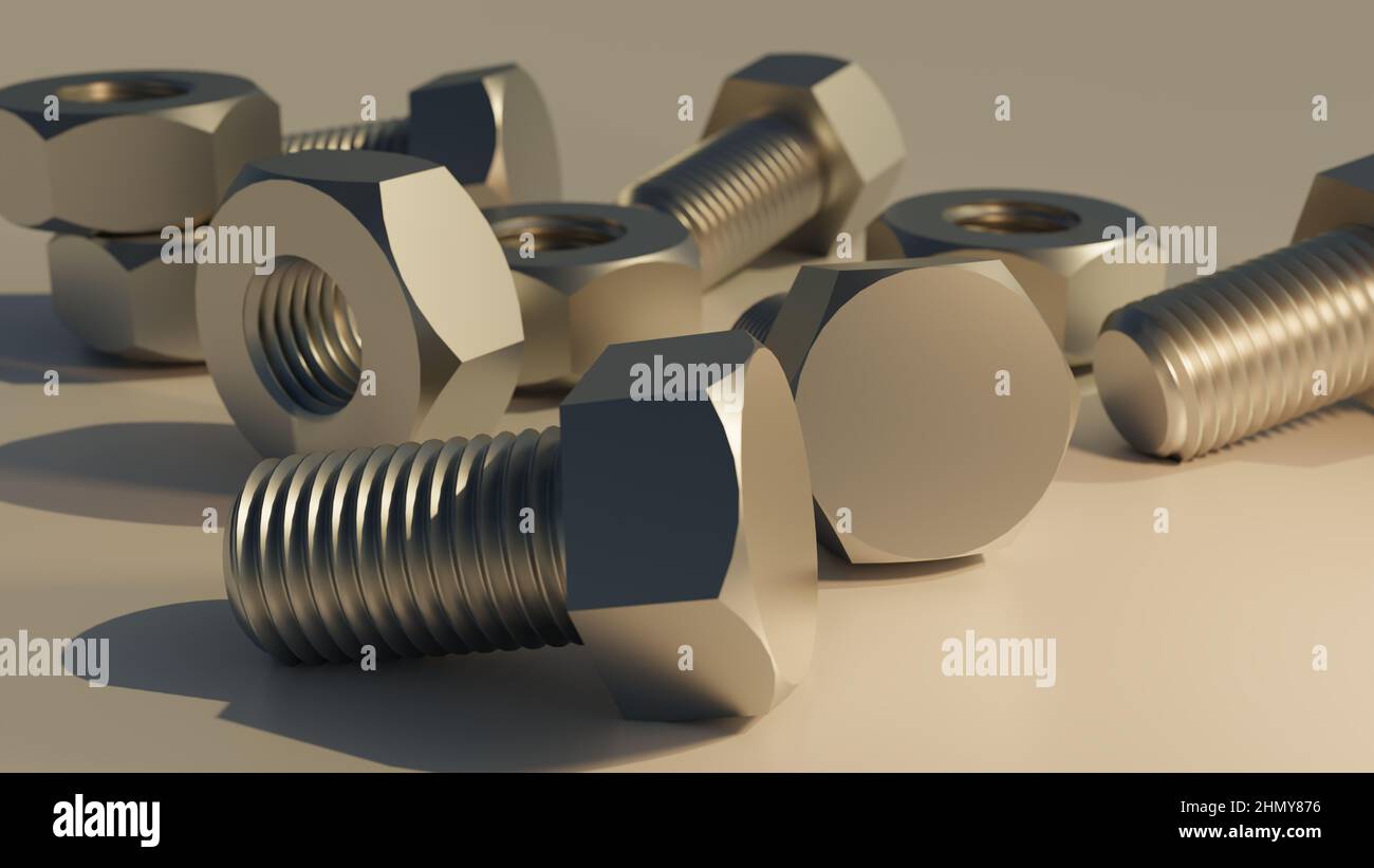 3d bolts hi-res stock photography and images - Alamy