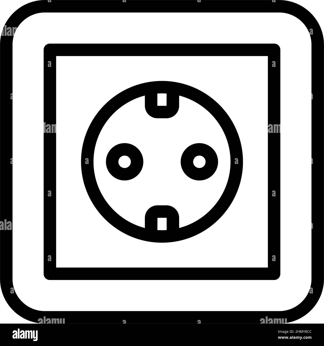 european socket line icon vector illustration Stock Vector Image & Art ...