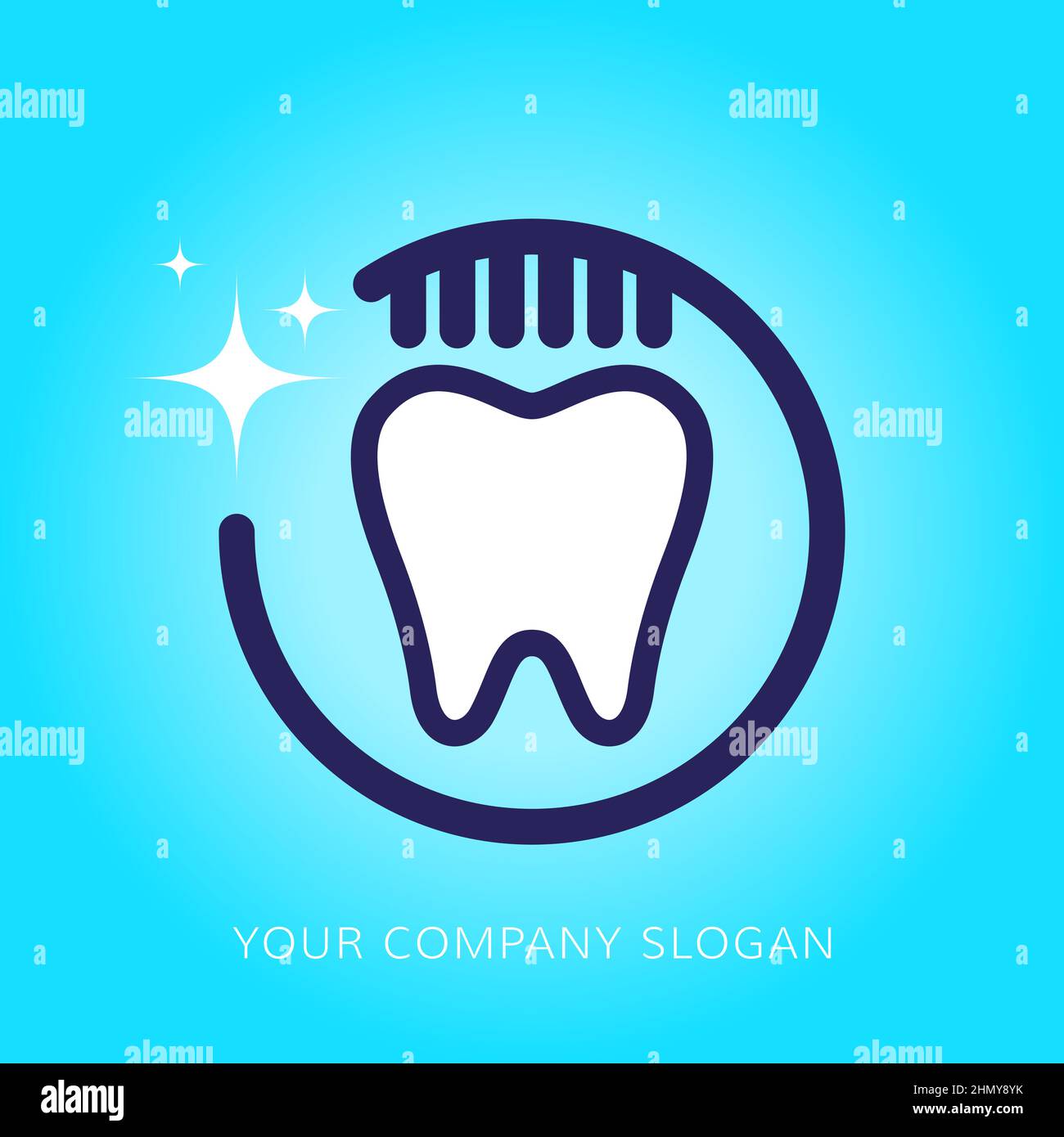 Toothbrush and shiny tooth. Logo design Stock Vector Image & Art - Alamy