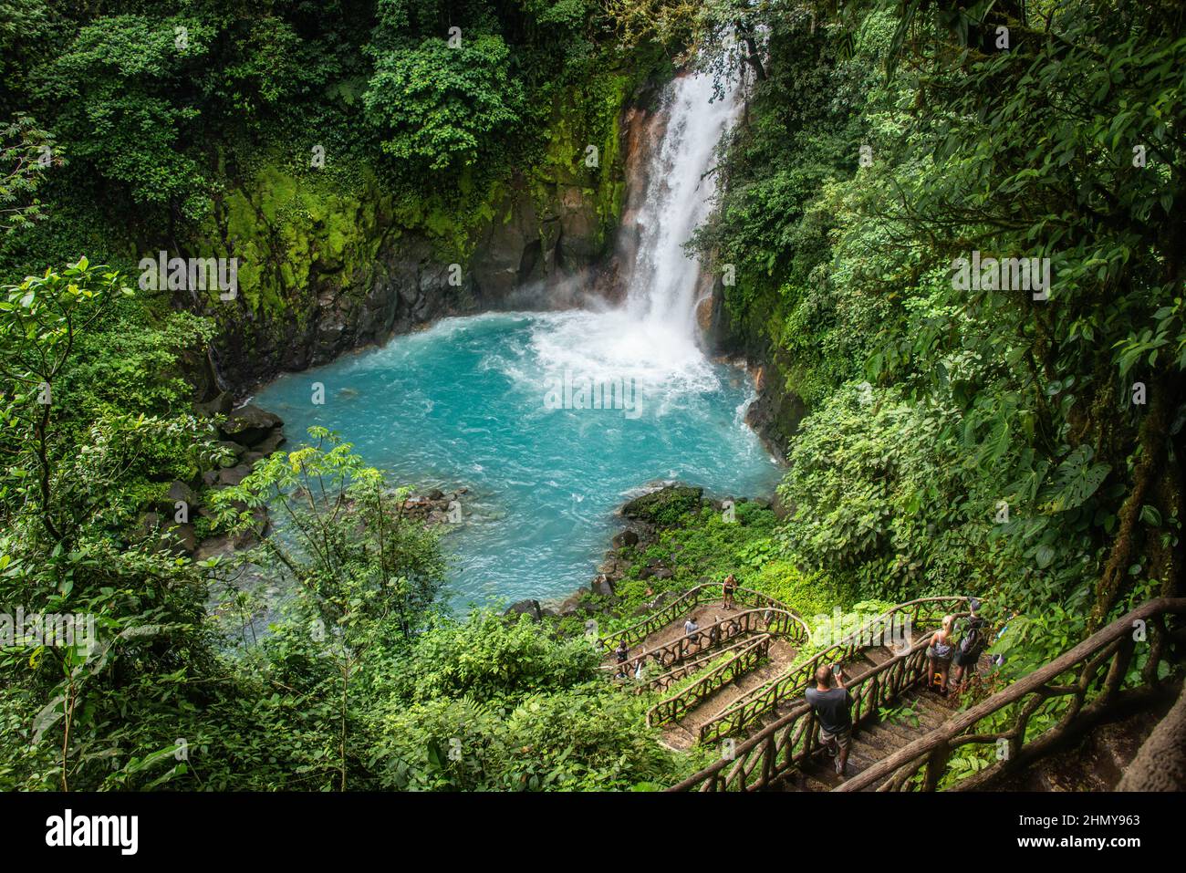 The beautiful Rio Celeste waterfall, Tenorio Volcano National Park ...