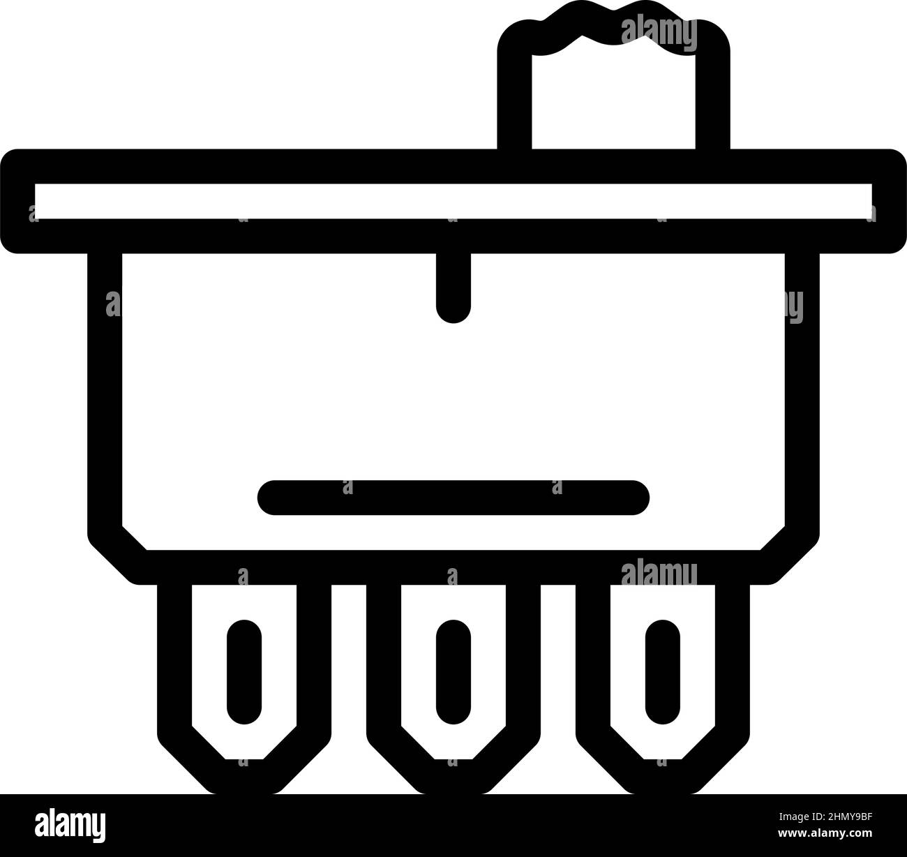 single pole double throw electrical switch line icon vector ...