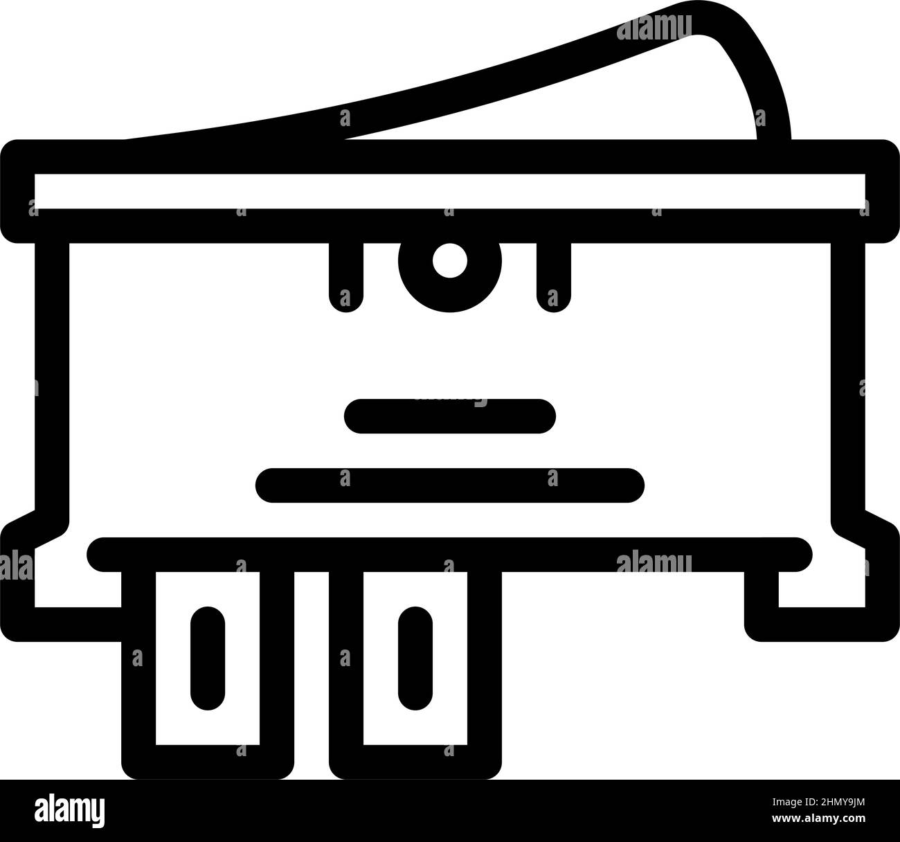 single pole single throw switch line icon vector illustration Stock ...