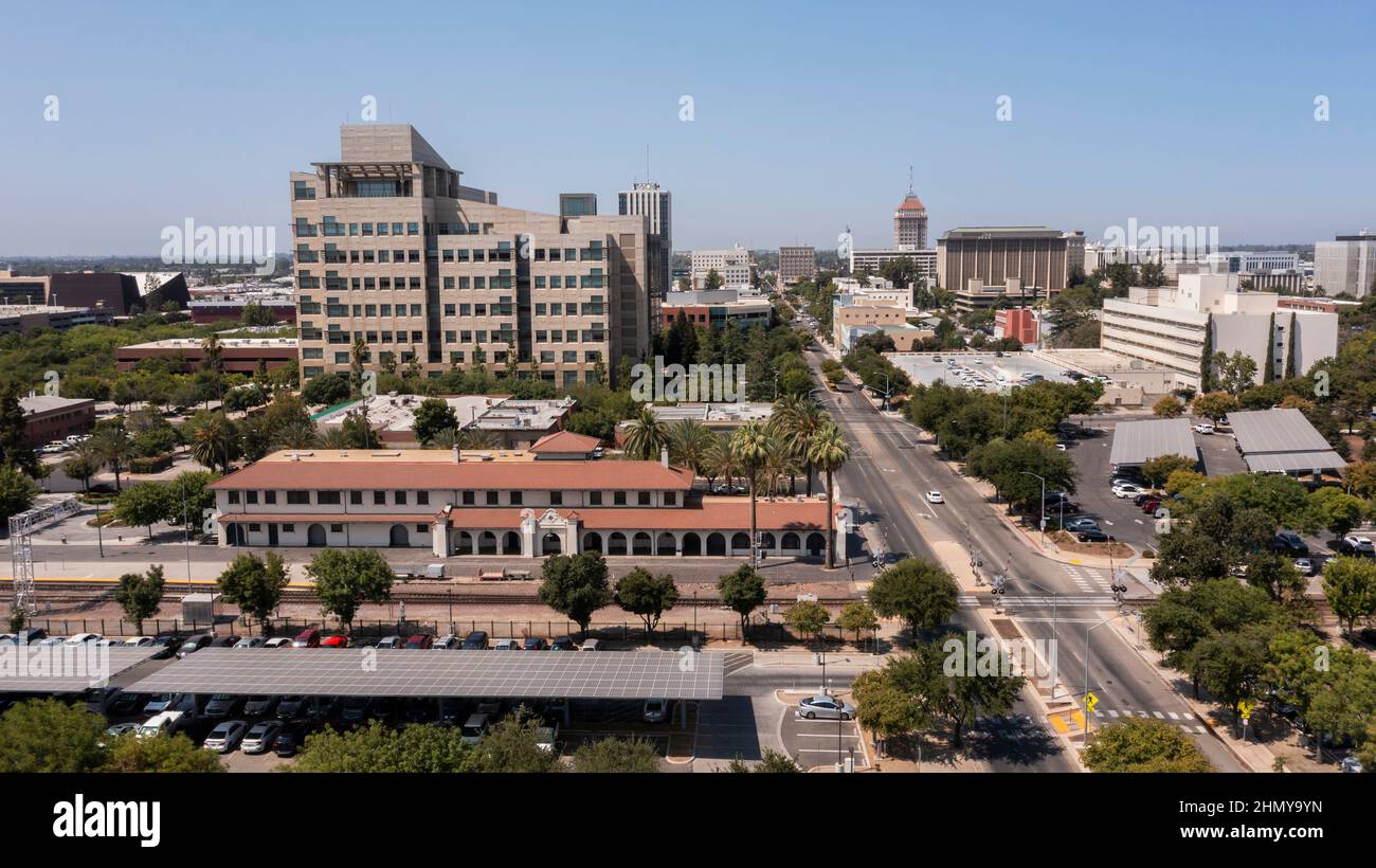 Downtown fresno aerial hi-res stock photography and images - Alamy