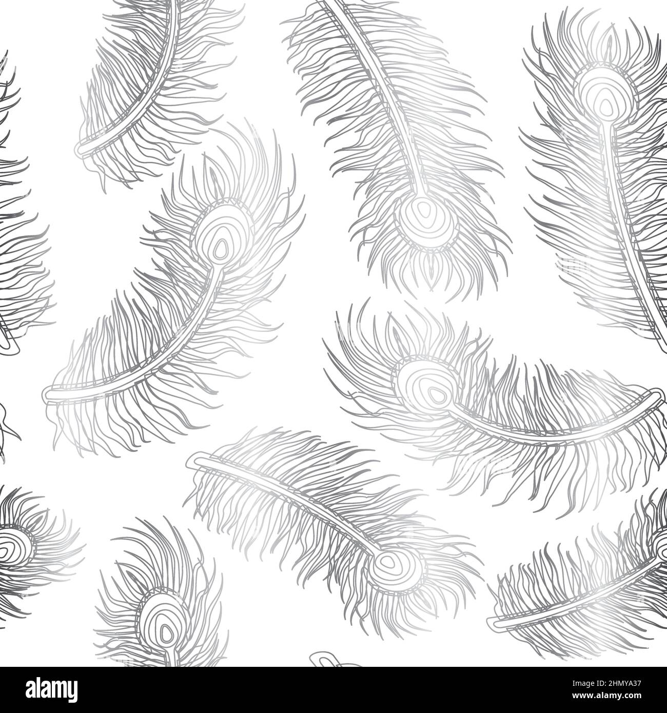 Black and silver feather Stock Vector Images - Alamy