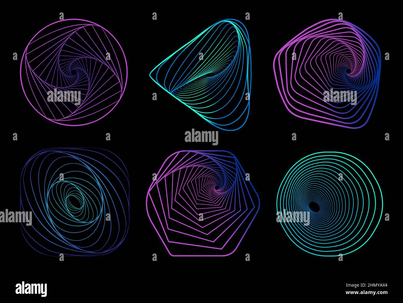 Abstract Twist Line Shapes Stock Vector Image & Art - Alamy