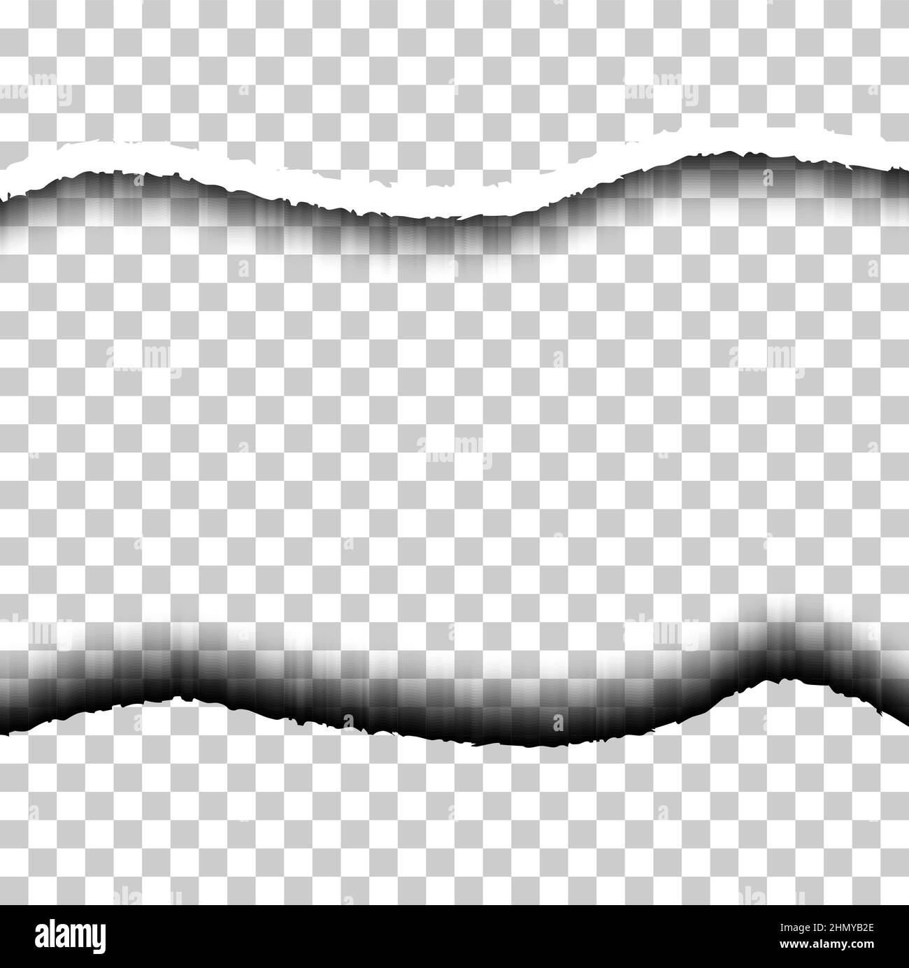 Ripped Paper Frame with Shadows Isolated on Transparent Background ...