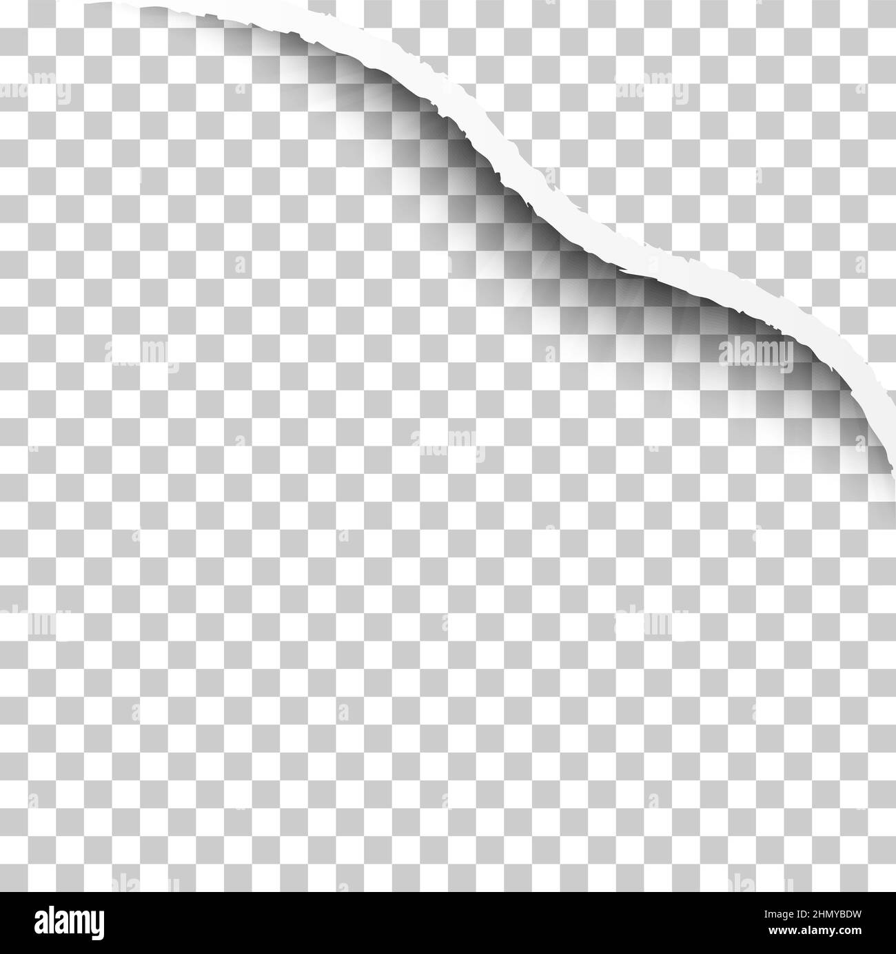 Paper Edge Corner Border with Shadows Isolated on Transparent ...