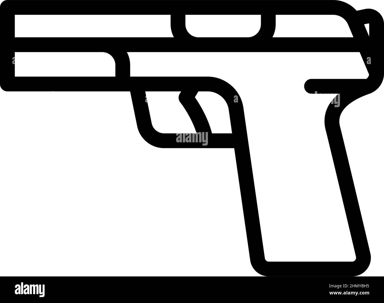 handgun weapon line icon vector illustration Stock Vector Image & Art ...